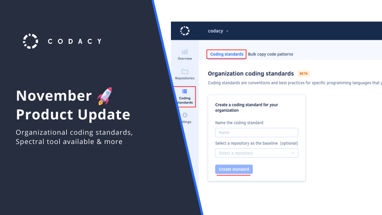 November Product Update 🚀 - Codacy | Blog Products